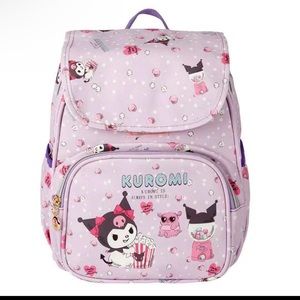 Hello Kitty | Bags | Kuromi Purple Backpack Knapsack Closure Pu Leather ...